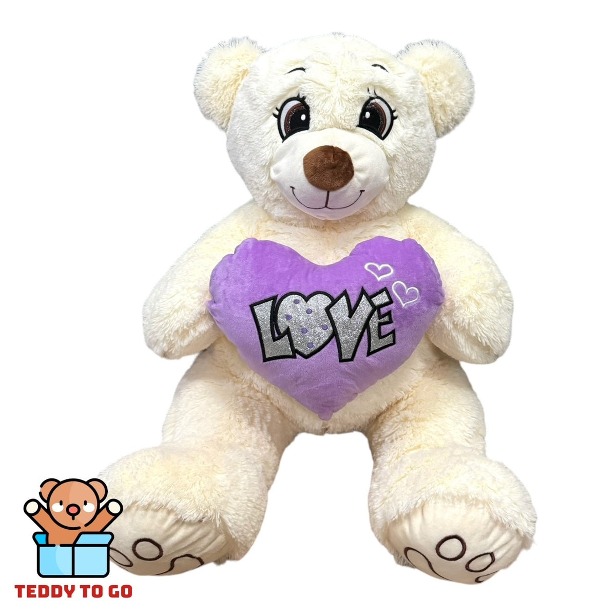 Witte Love Beer knuffel 75 cm – Teddy to Go