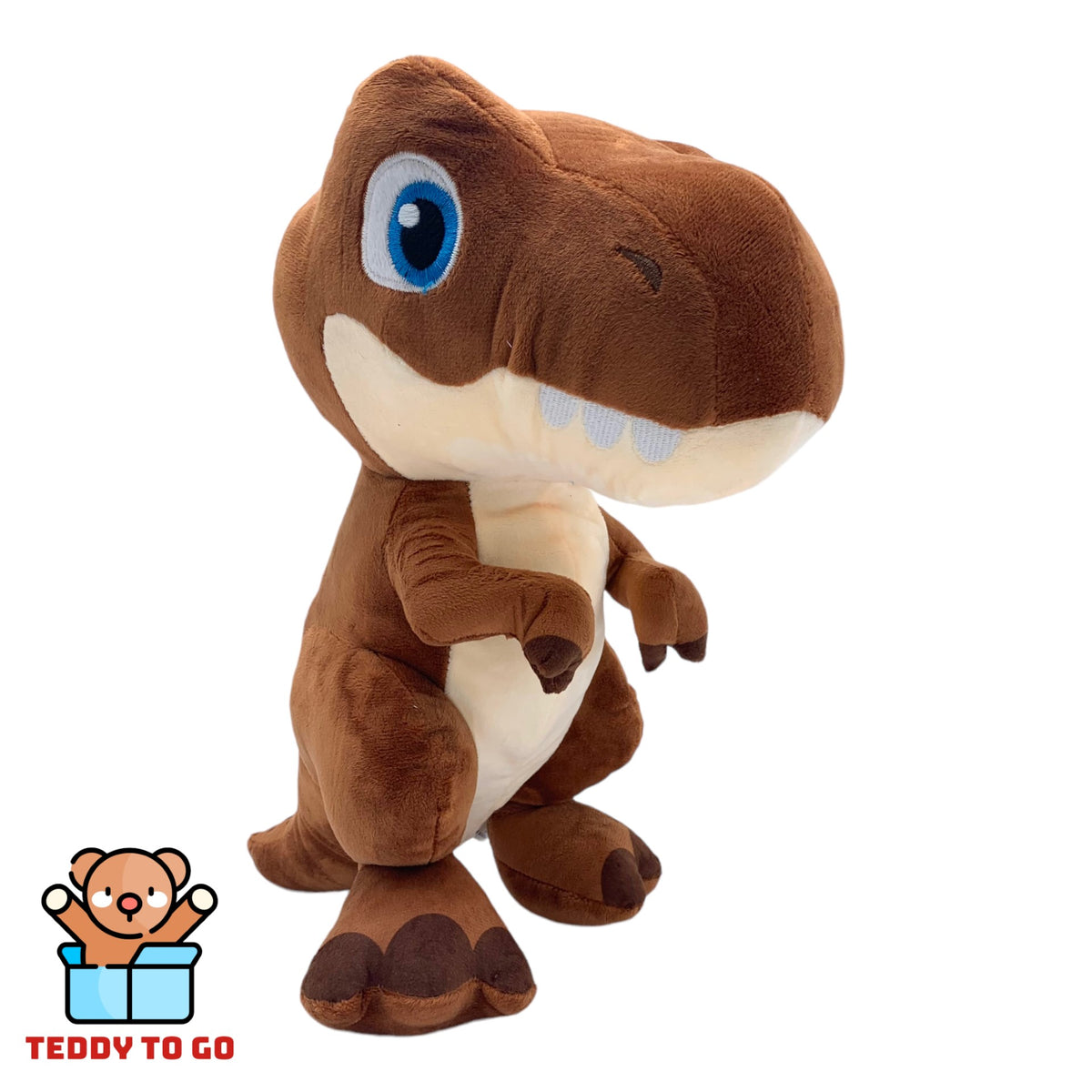 Dinosaurus T-rex knuffel bruin 33 cm – Teddy to Go