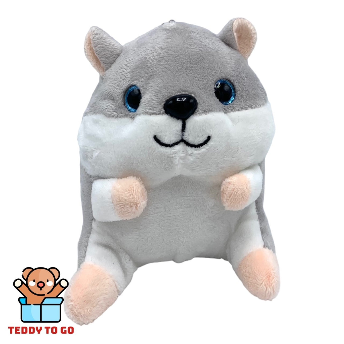 Hamster knuffel grijs 12 cm – Teddy to Go