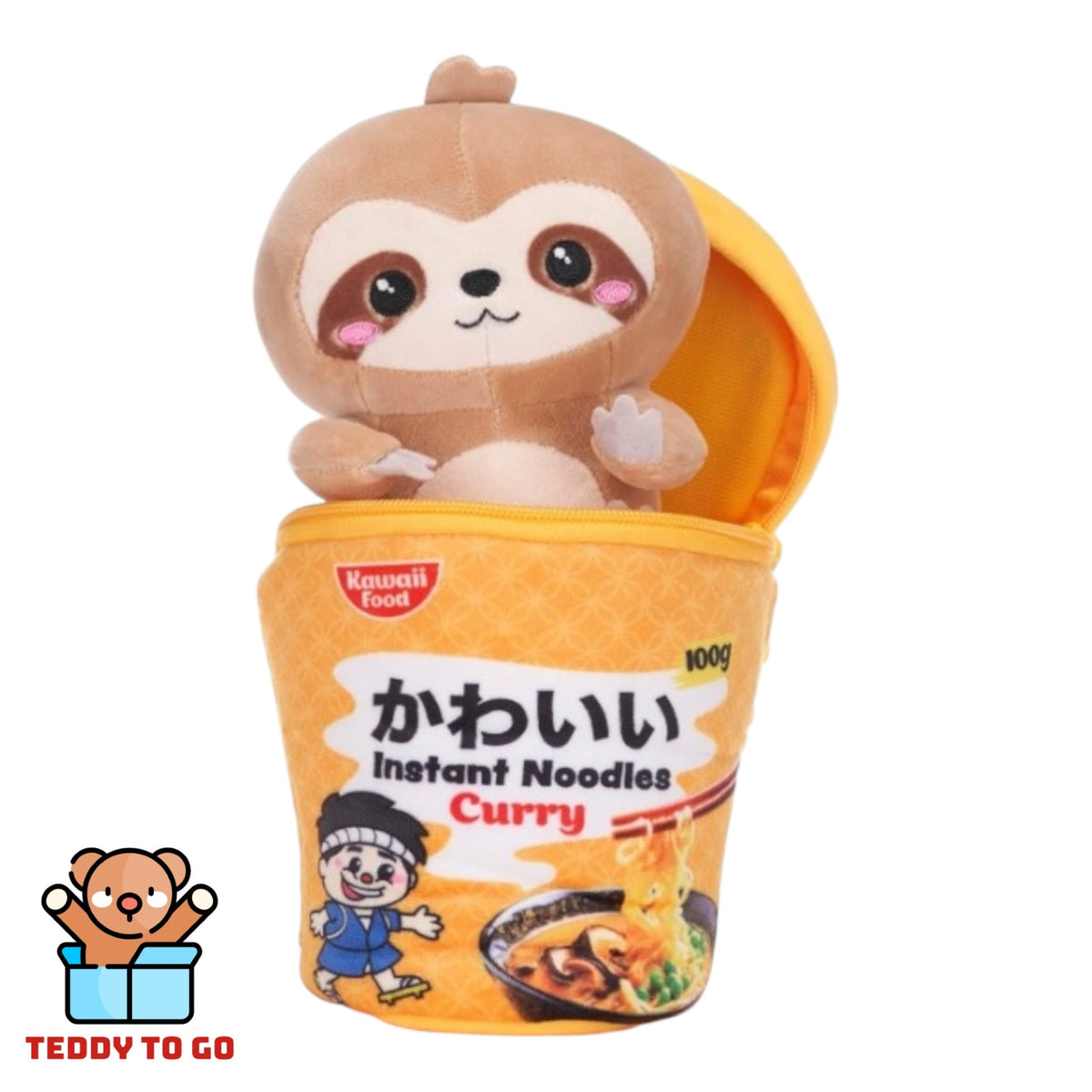 Kawaii Instant Noodles Curry Sloth plush 17 cm – Teddy to Go