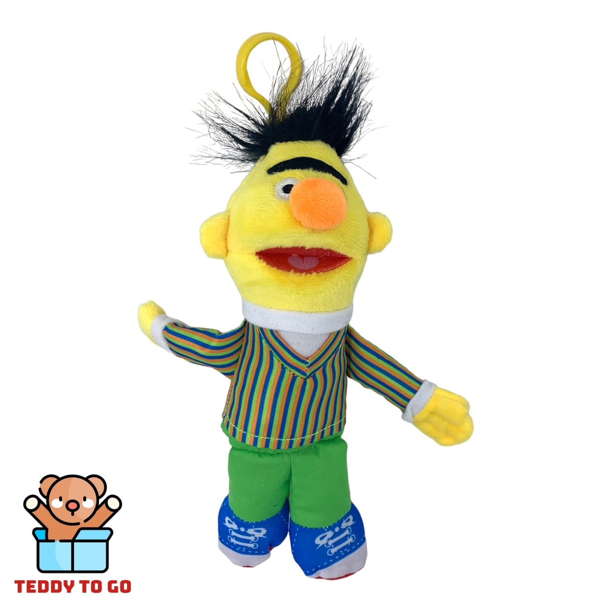 Sesamstraat Bert bagclip knuffel 22 cm – Teddy to Go