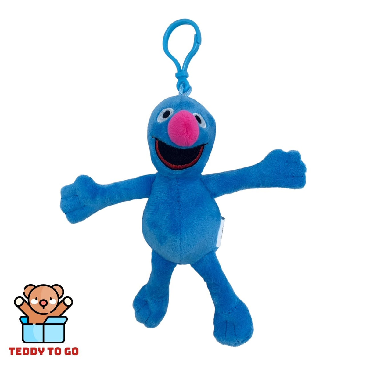 Sesamstraat Grover bagclip knuffel 16 cm – Teddy to Go